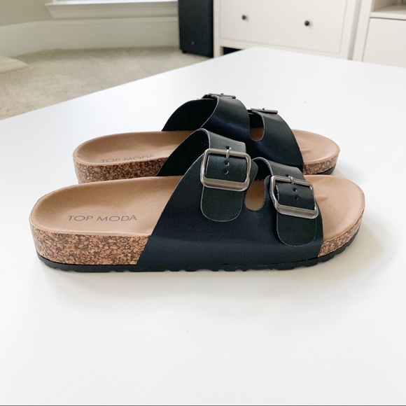 TOP Moda | Shoes | Top Moda Buckle Slide Sandal Mars | Poshmark